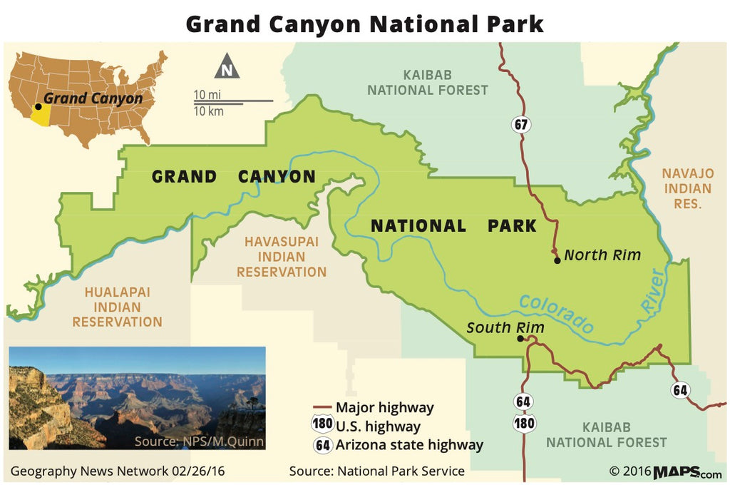 The Anniversary of a National Park: The Grand Canyon | Map Geek.com