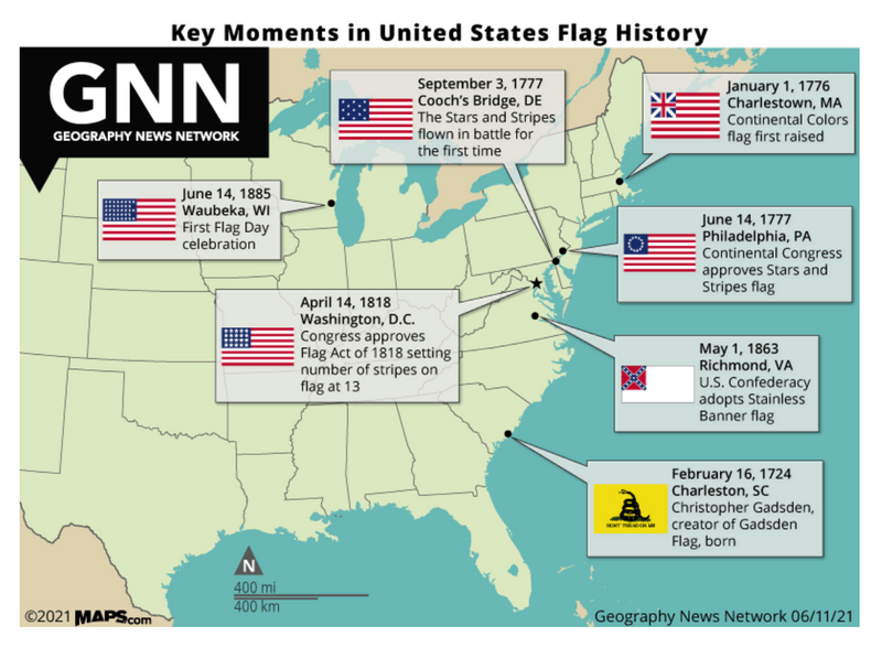 Flag Day: History of the Stars and Stripes | Map Geek.com