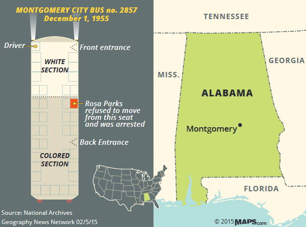 THE MOTHER OF THE CIVIL RIGHTS MOVEMENT: ROSA PARKS | Map Geek.com
