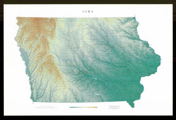 Iowa [Physical, 34x49, Laminated] | Map Geek.com