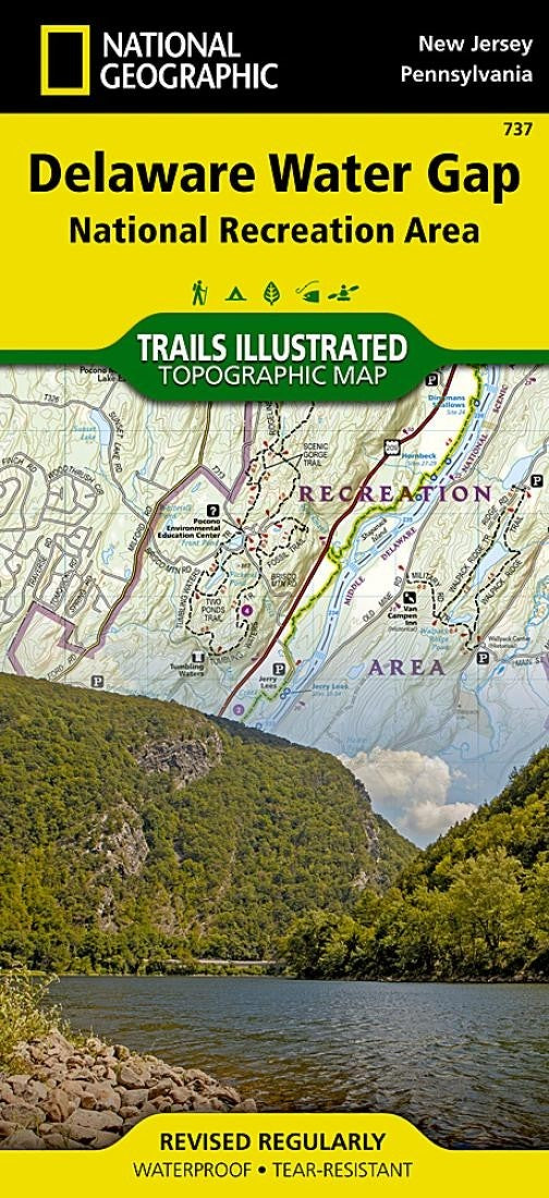 Delaware water gap area map. | Map Geek.com