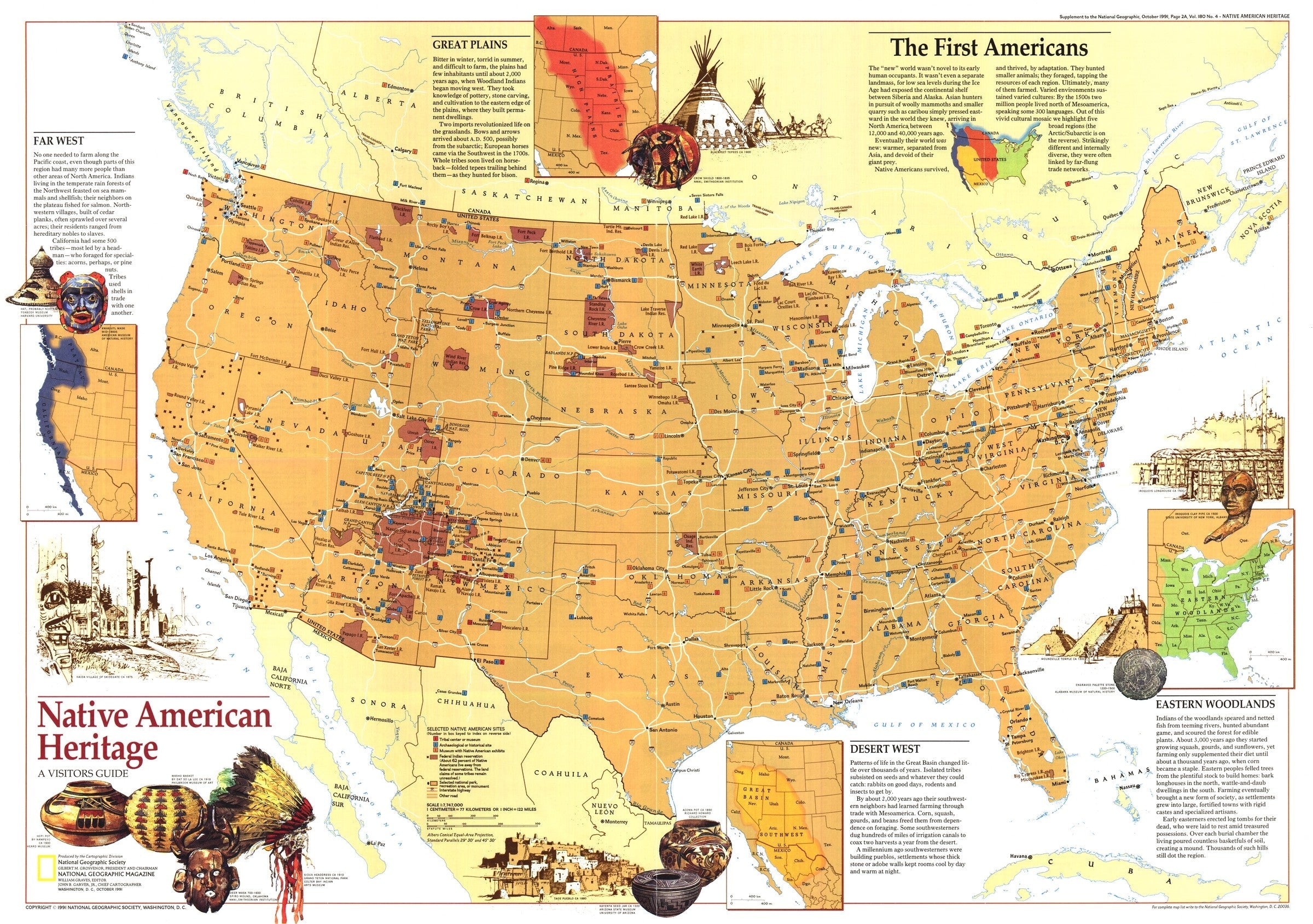 Native American Heritage Map 1991 | Map Geek.com